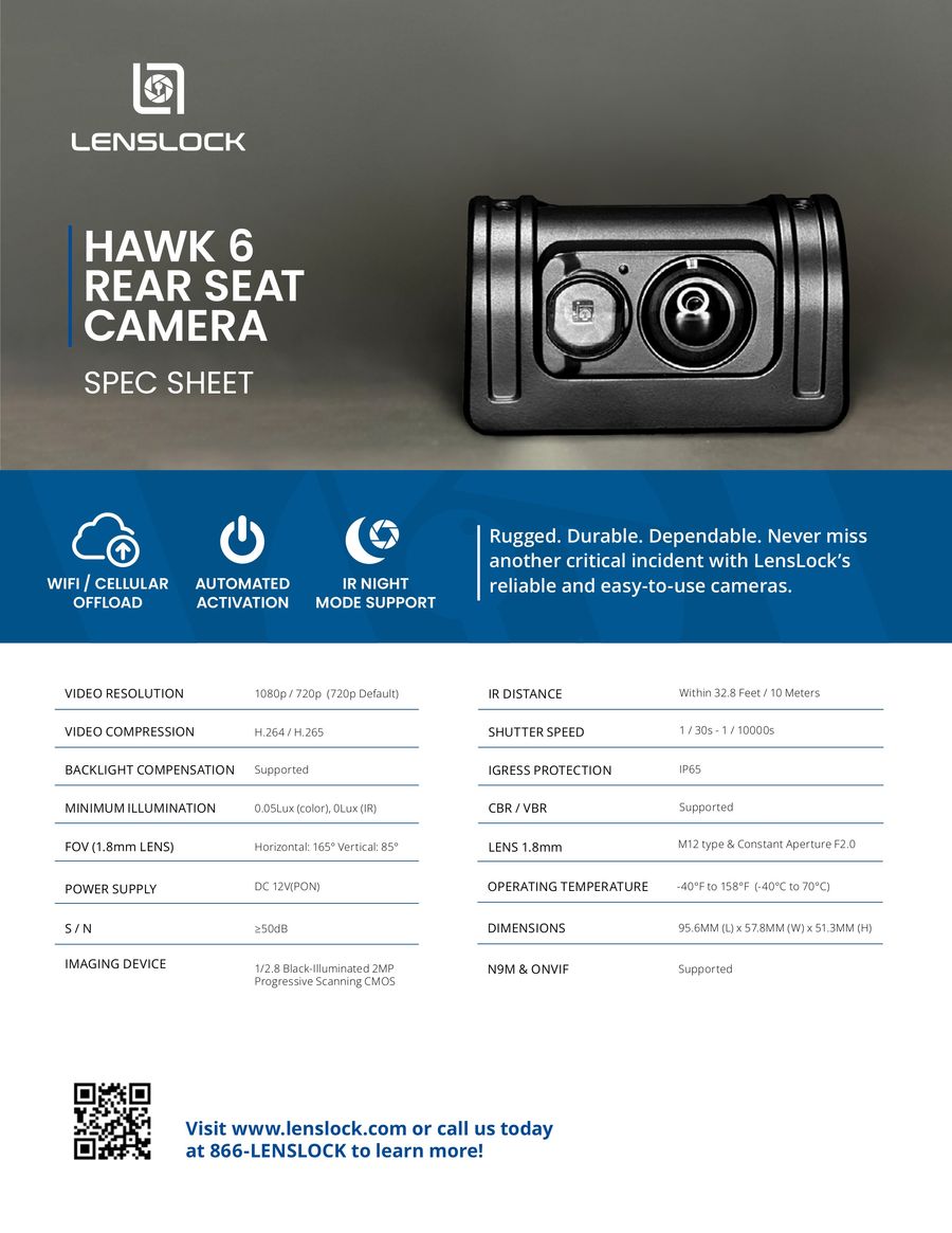 LensLock Hawk 6 Rear Seat (Suspect) Camera by LensLock Inc - Flipsnack