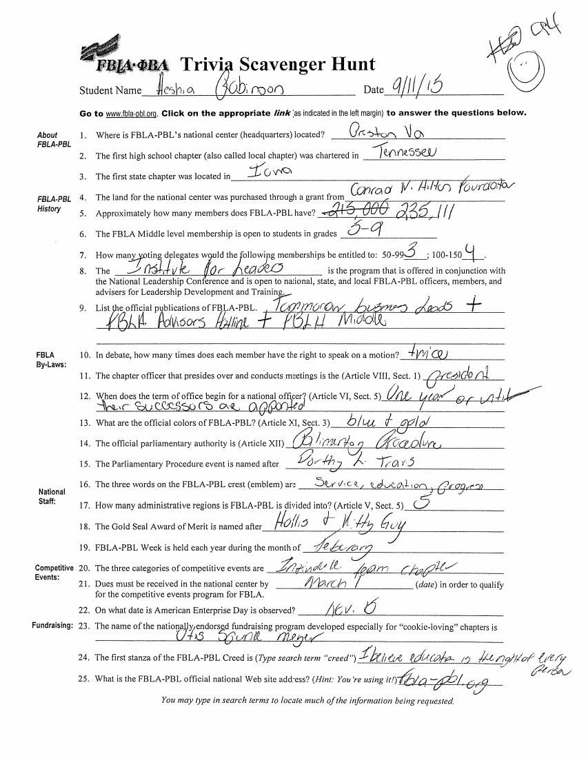 Scavenger Hunt - Honors Financial Lit by dawnsquires1 - Flipsnack