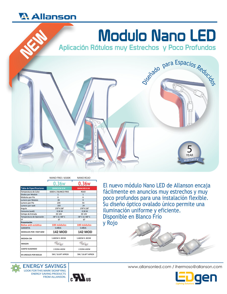 ESPECIFICACIONES NANO LED by - Flipsnack