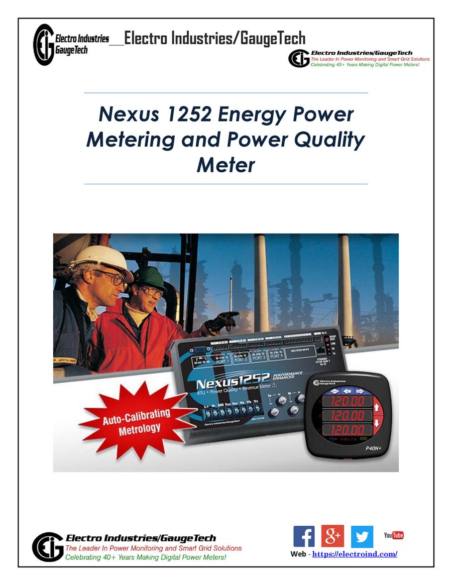 Nexus 1252 Energy Power Metering and Power Quality Meter by Electro ...