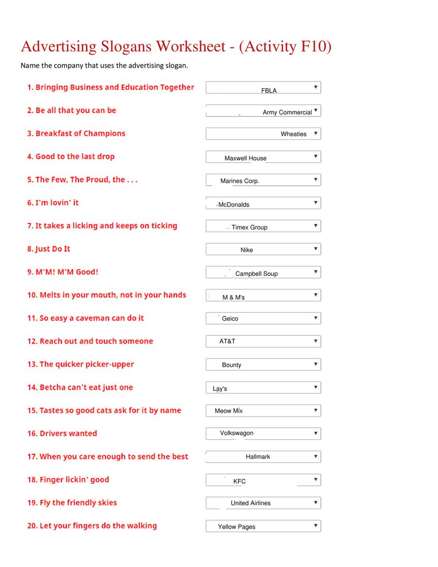 Advertising_Slogans_Worksheet_1 (2) by Angela Benton - Flipsnack
