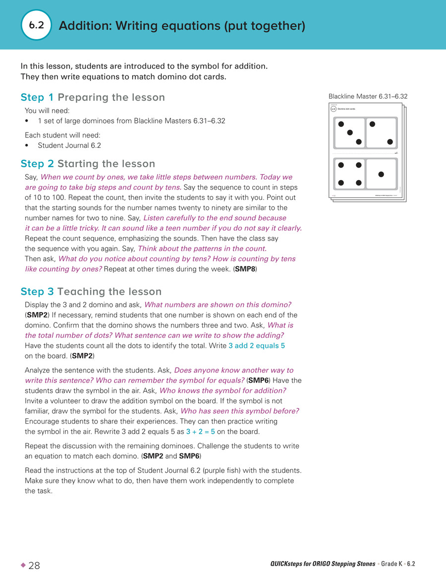 Grade K 6.2 Writing Equations by ORIGO Education - Flipsnack