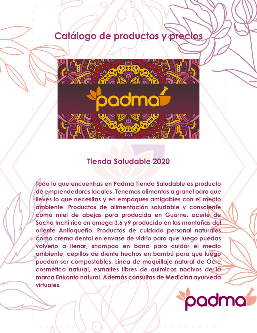 Catálogo de productos Padma by ayurvedapadma - Flipsnack