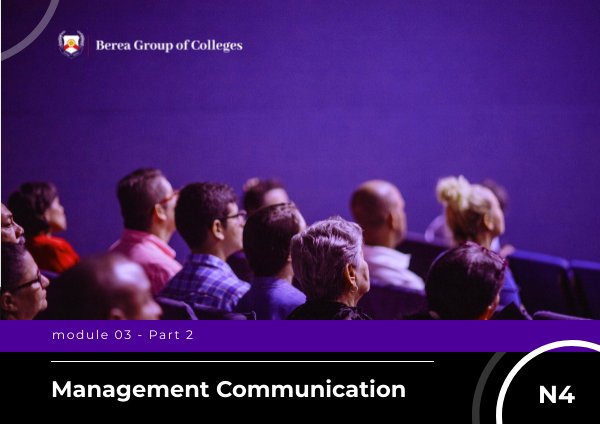 Management Communication N4 Module 3 - Part 2 by E-Publishing - Flipsnack