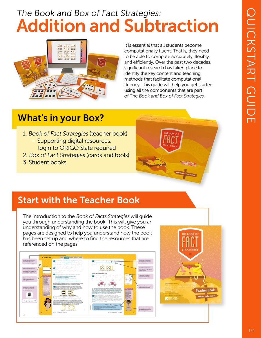 23001_BBOFS Addition and Subtraction Quickstart Guide by ORIGO ...