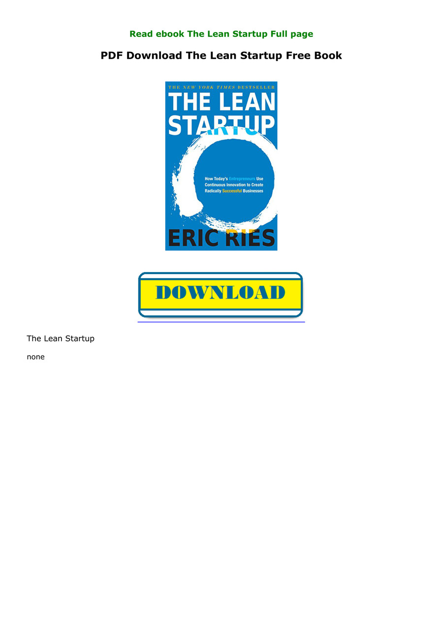 READ The Lean Startup Full by premediterez - Flipsnack