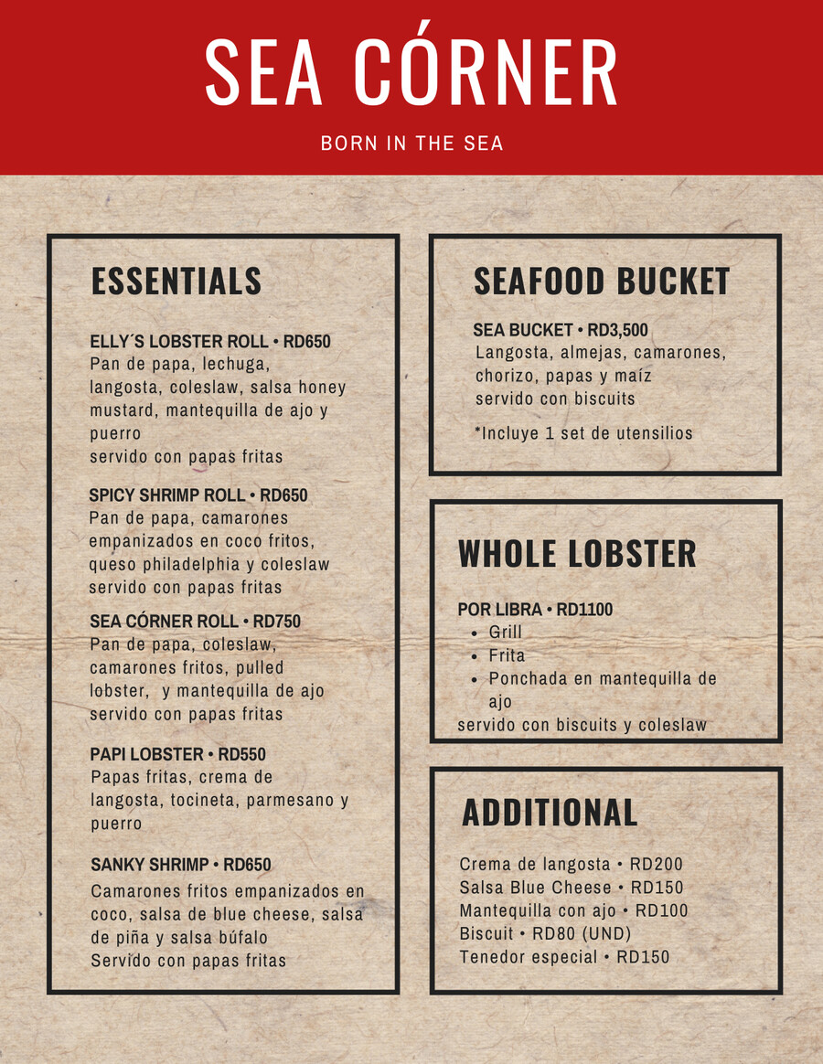 SEA CÓRNER MENU 2020 by vicente isaa taveras - Flipsnack