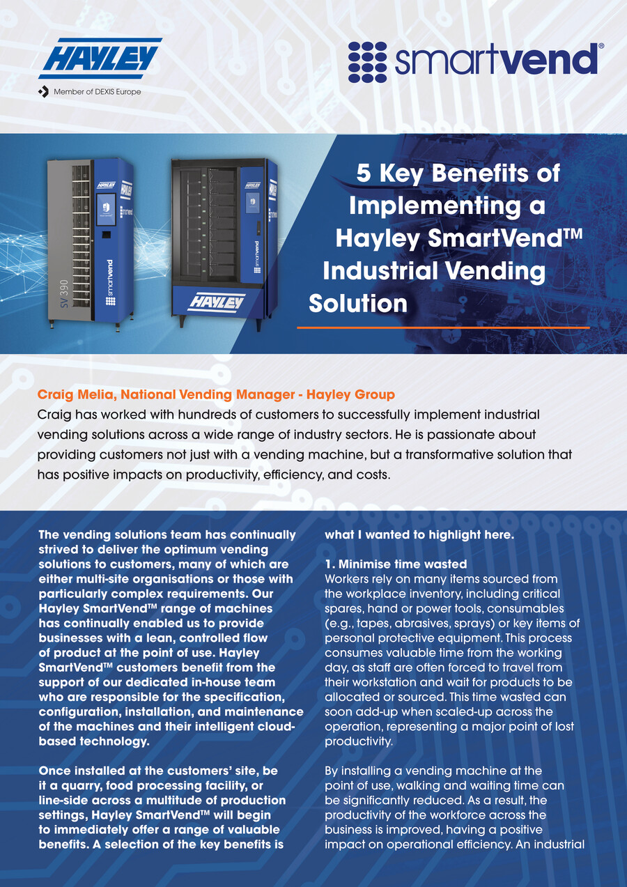 DP017 The 5 Key Benefits of Implementing Hayley SmartVend by HAYLEY ...