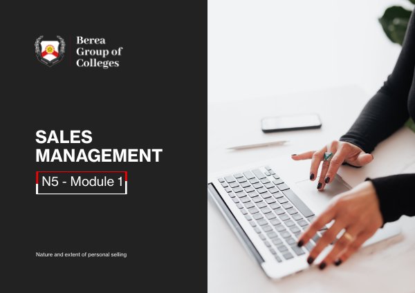 Sales Management N5: Module 1 by E-Publishing - Flipsnack