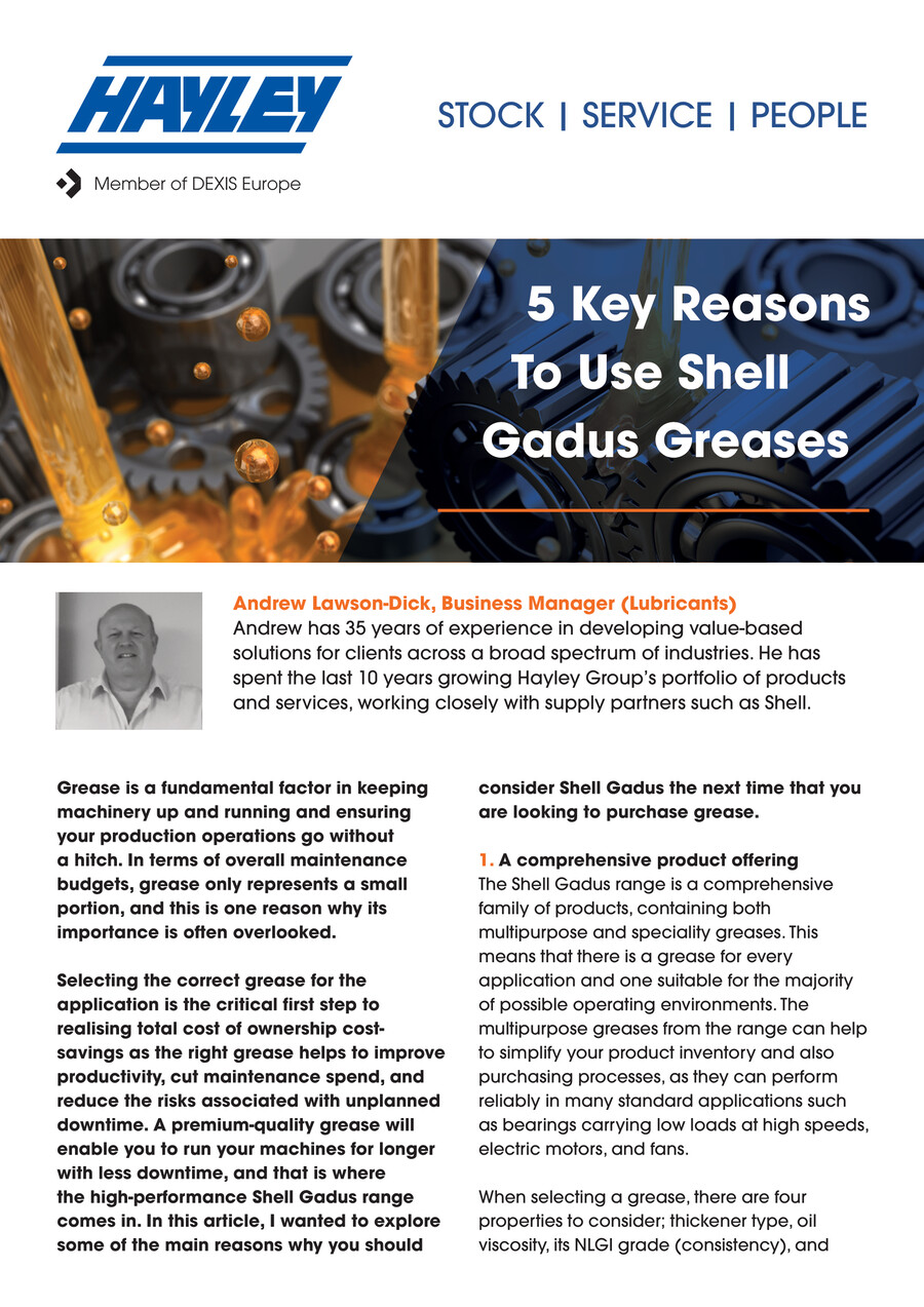 5 Key Reasons to Use Shell Gadus Greases by Hayley Group - Flipsnack