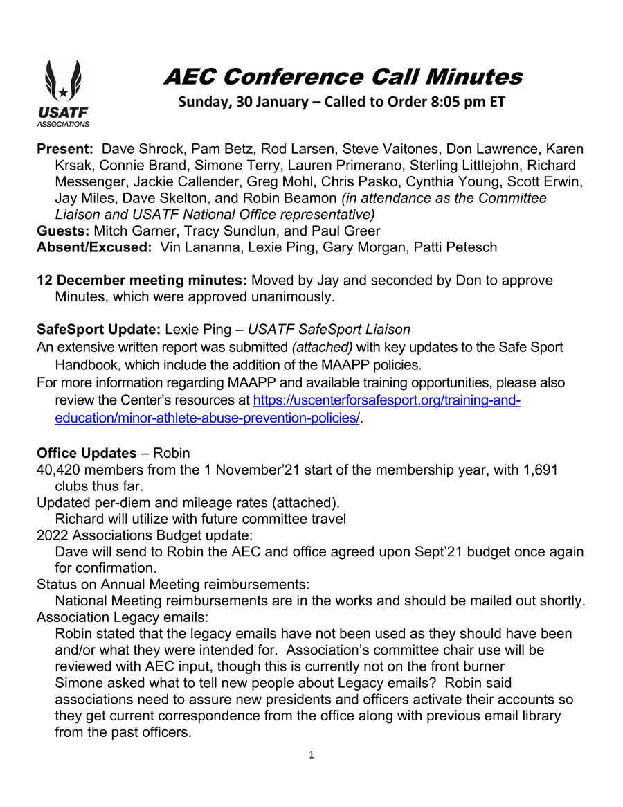 30 January'22 AEC Unapproved Conference Call Minutes by sarah.linehan ...