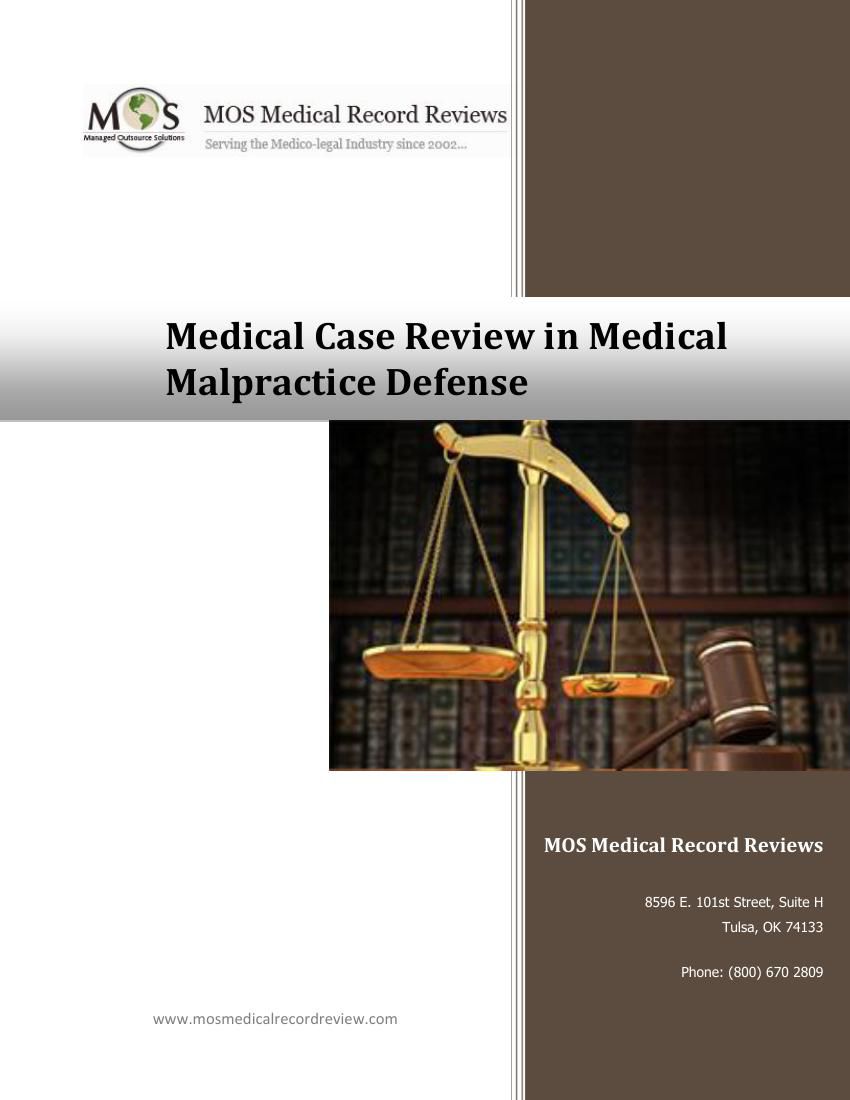 Medical Case Review in Medical Malpractice Defense by mosmedical ...