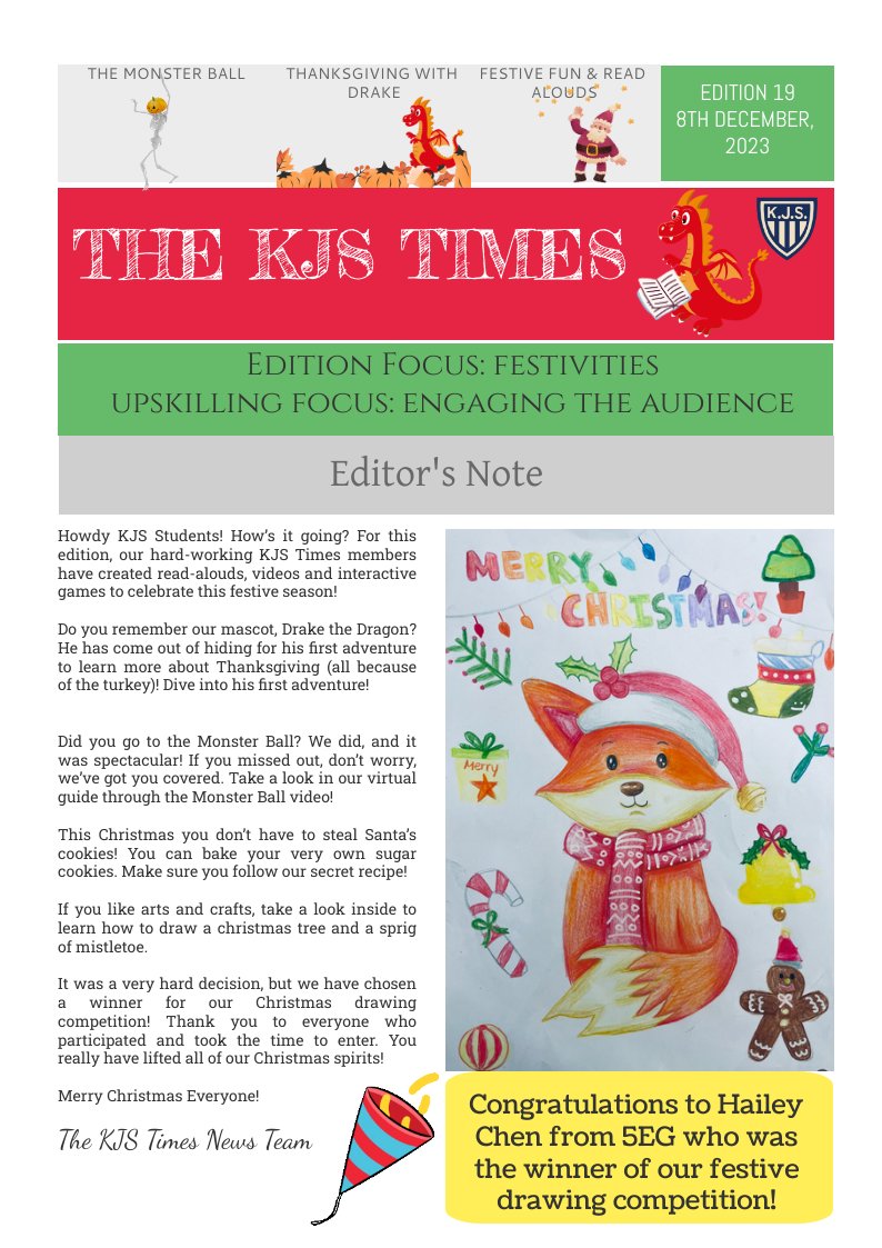 The KJS Times - Edition 19 (8th December) by Kowloon Junior... - Flipsnack