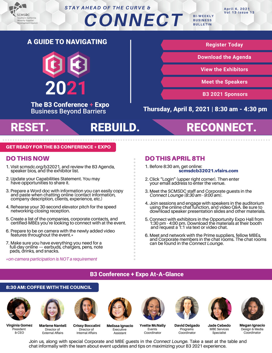 B3 2021 Connect Edition by SCMSDC Media - Flipsnack