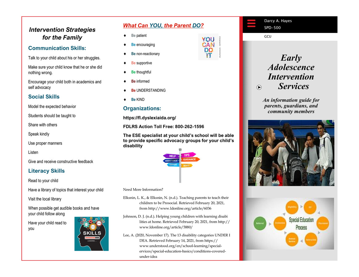 intervention brochure by darcy hayes - Flipsnack