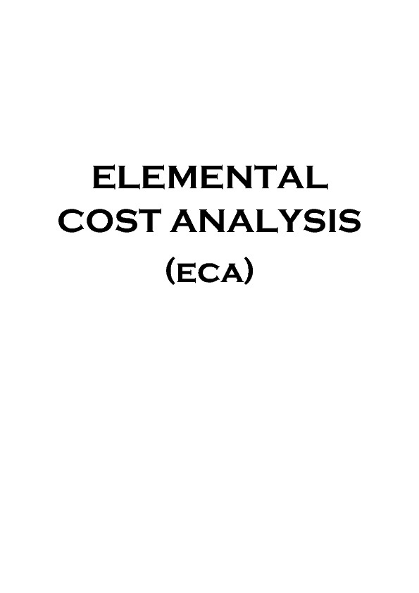 ELEMENTAL COST ANALYSIS (ECA) by marie - Flipsnack