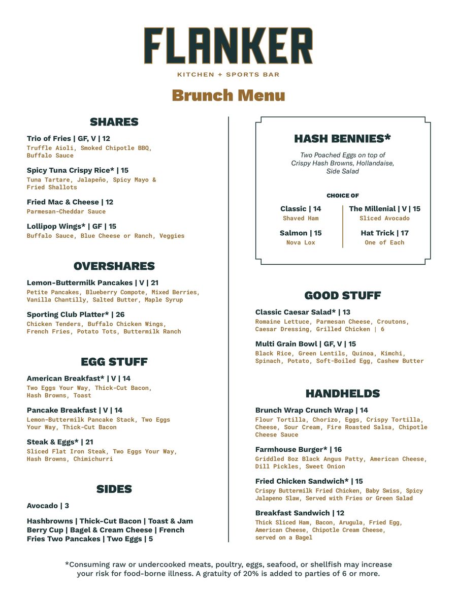 Flanker AZ Brunch Menu by CRH - Flipsnack