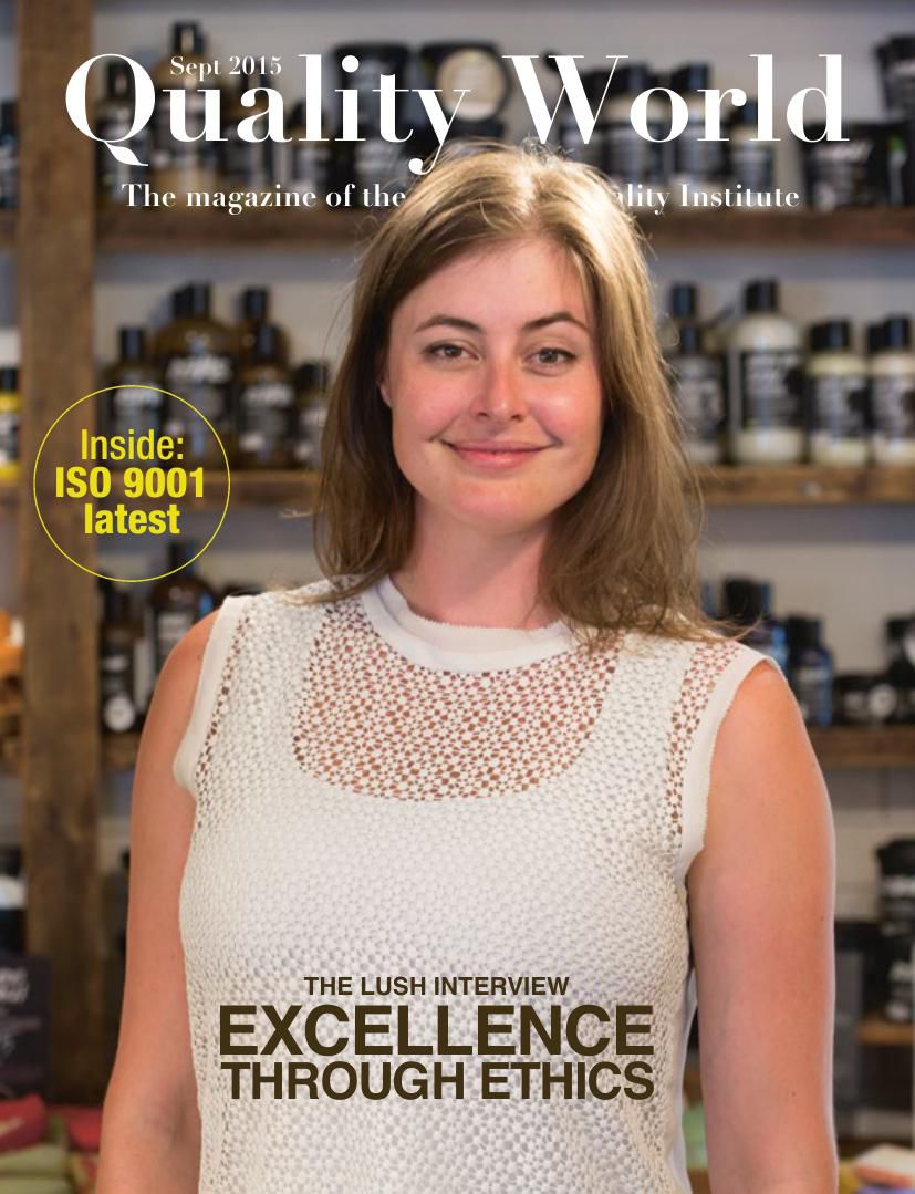 Quality World September 2015 by CQI - Flipsnack