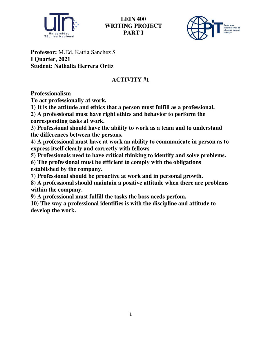 WRITING PROYECT FORMAT by Natalia Herrera - Flipsnack