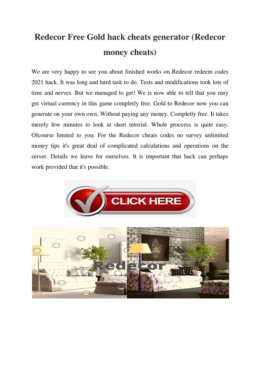 Redecor Free Gold hack cheats generator Redecor money cheat by hacksapk ...