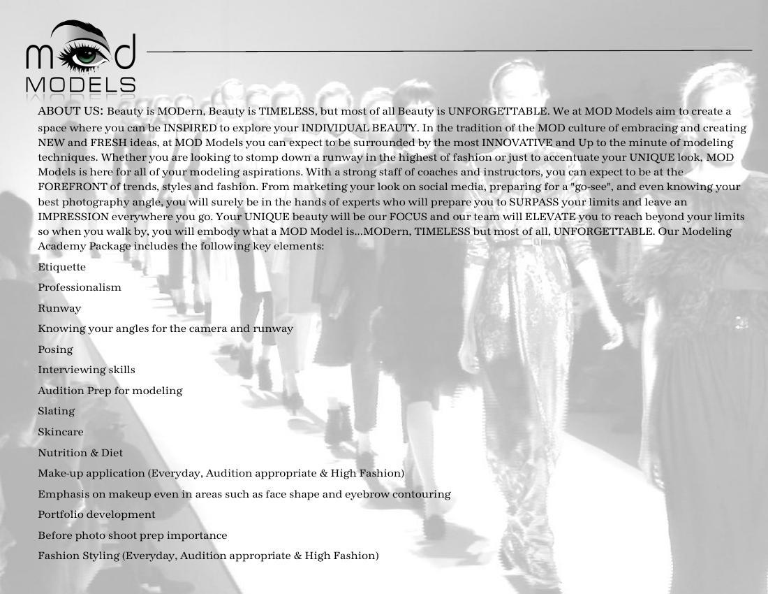 mod models informational sheet by Rigo Tejeda - Flipsnack