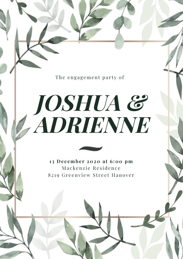 Engagement Invitation Card Template by Flipsnack templates - Flipsnack