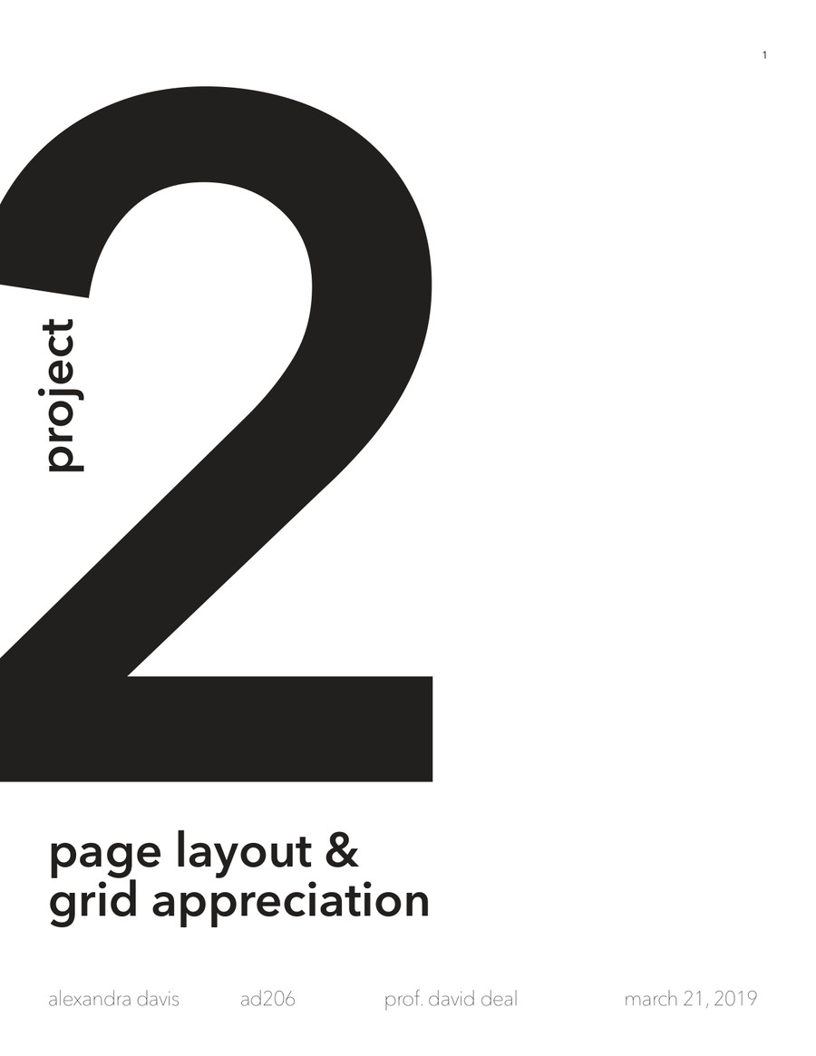 Project 2: Page Layout & Grid Appreciation by alexandradavis - Flipsnack