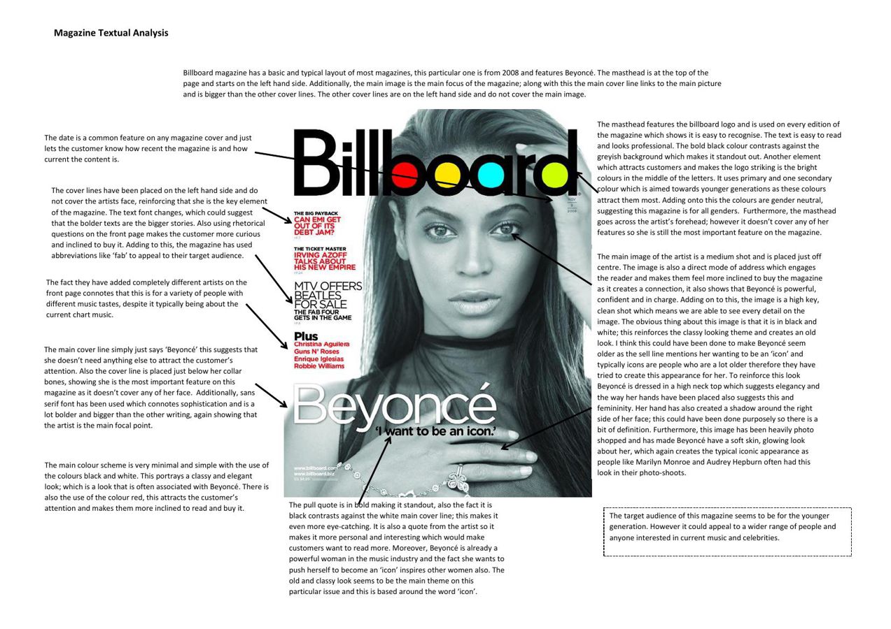 Magazine Front Cover Textual Analysis by Sienna Cumby - Flipsnack