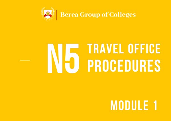 Travel office procedures module 5 Module 1 by E-Publishing - Flipsnack