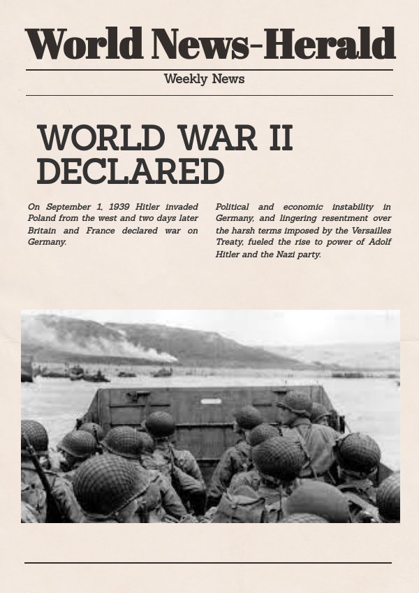 World War II Newspaper Project by Kade Caffalette - Flipsnack