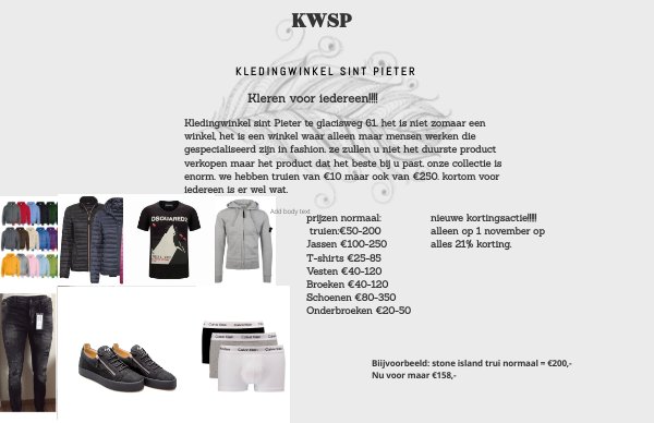 Kledingwinkel sint Pieter by Floris Cuijpers - Flipsnack