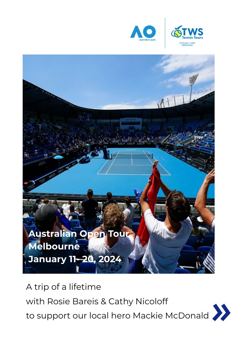 Australian Open Tour With Rosie Bareis & Cathy Nicoloff by TWS Tennis ...