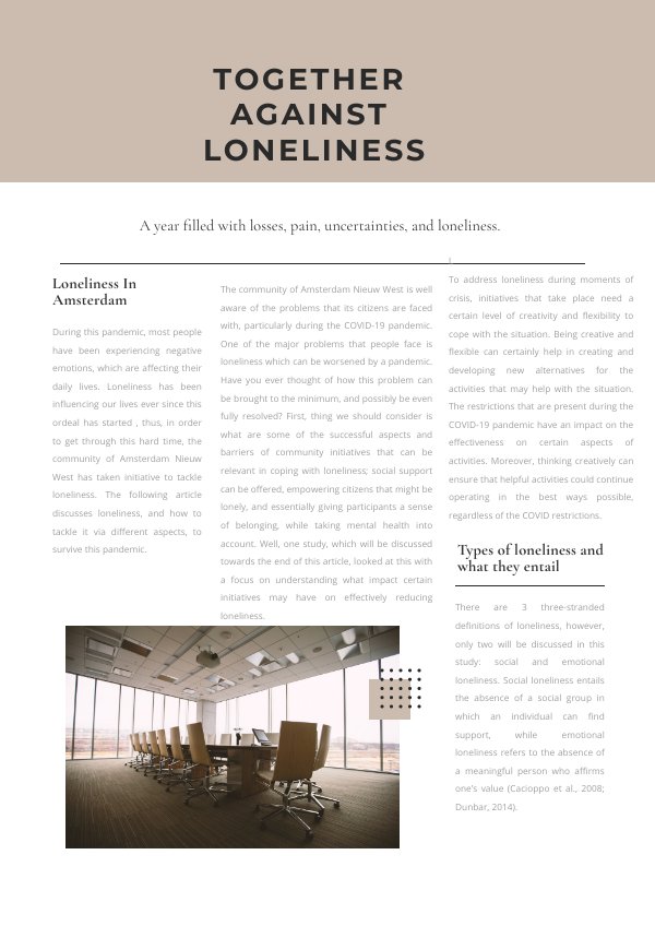 Together Against loneliness by - Flipsnack