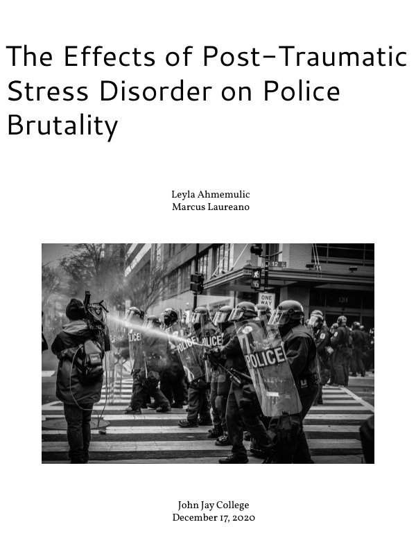 How PTSD Affects Police Officers by Marcus Laureano - Flipsnack