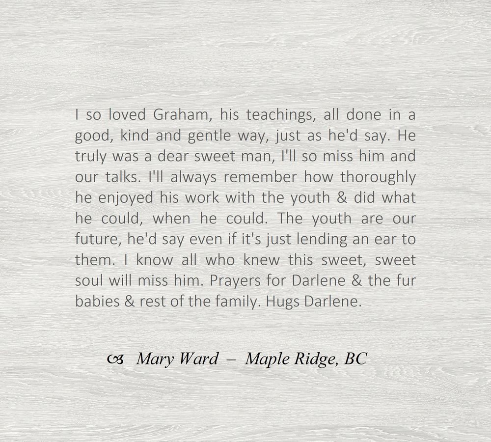 Condolence messages for Graham Shand and family by Christian... - Flipsnack