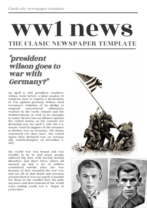 world war one project by ROBERT VANDERVOORT - Flipsnack