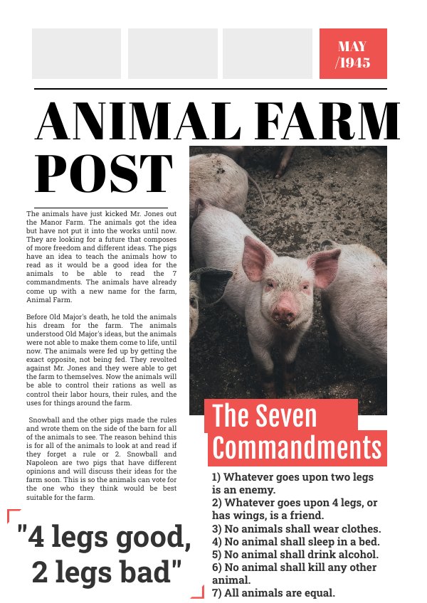 Animal Farm News by Cassidy Brunner - Flipsnack
