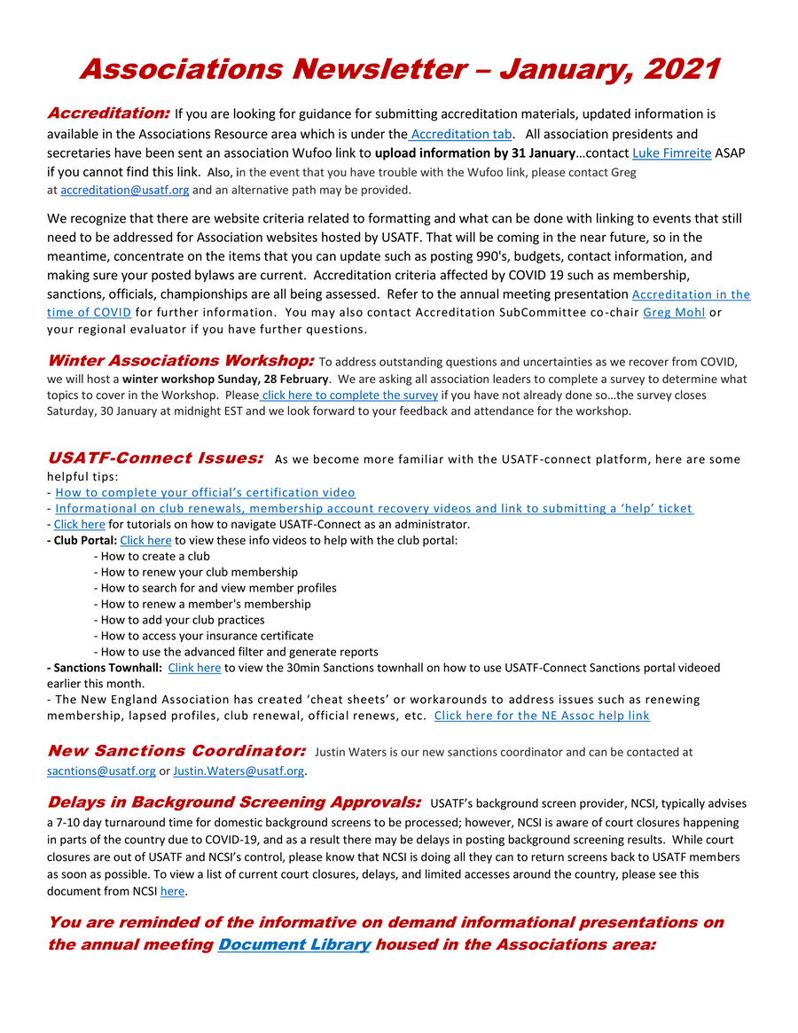 2021 Associations Committee Monthly Newsletters by sarah.linehan ...