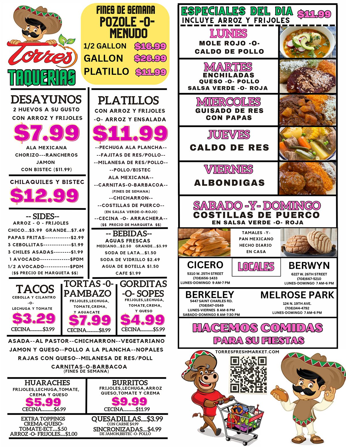 Torres Taqueria Menu - 2024 by FBE6A9BC5A8 - Flipsnack