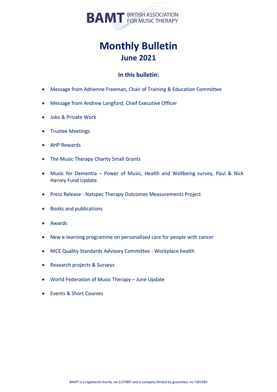 BAMT Monthly bulletin June 2021 by David Allitt - Flipsnack