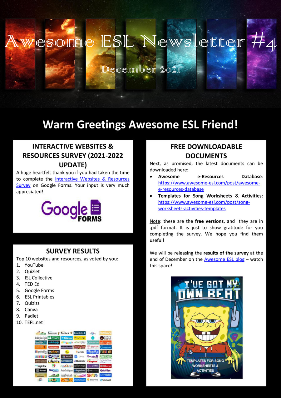 Awesome ESL Newsletter by Diana Joyce Renke - Flipsnack