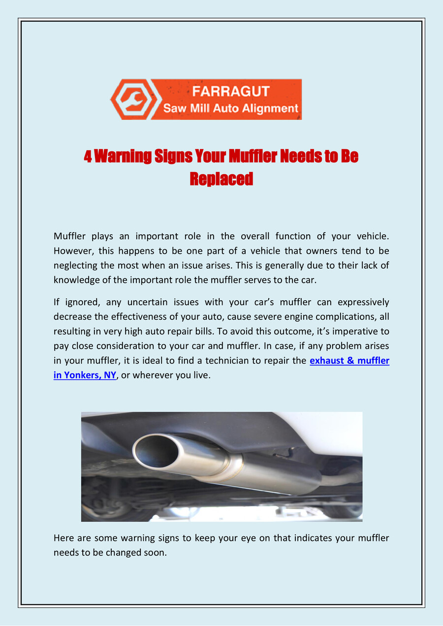 4 Warning Signs Your Muffler Needs to Be Replaced by john - Flipsnack