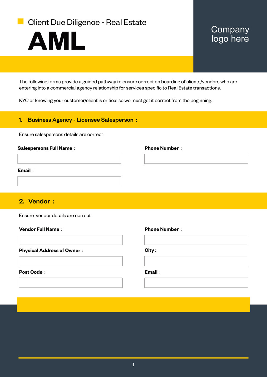 AML Onboarding Forms For Salespeople by Hugo - Flipsnack