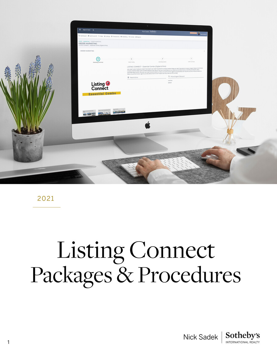 Listing Connect Packages & Procedures Booklet by Nick Sadek Sotheby's Interna... - Flipsnack