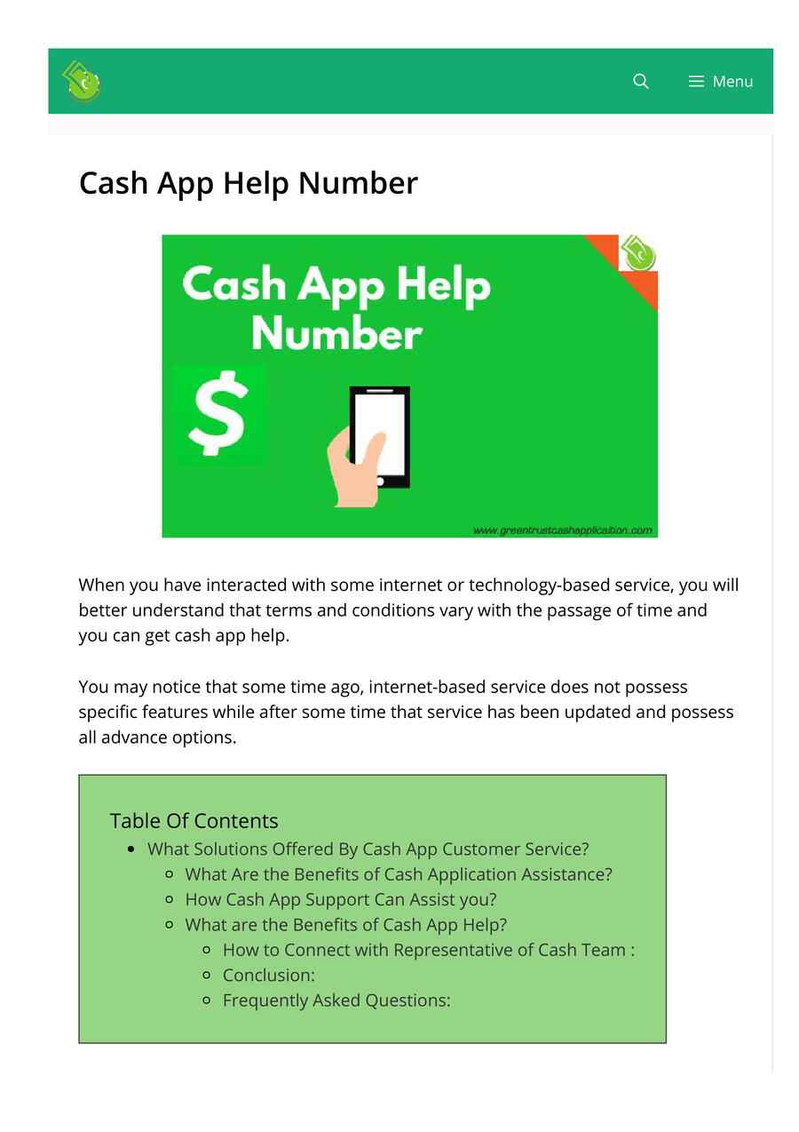 cash-app-help-number-greentrustcashapplication.com by Tajimo - Flipsnack