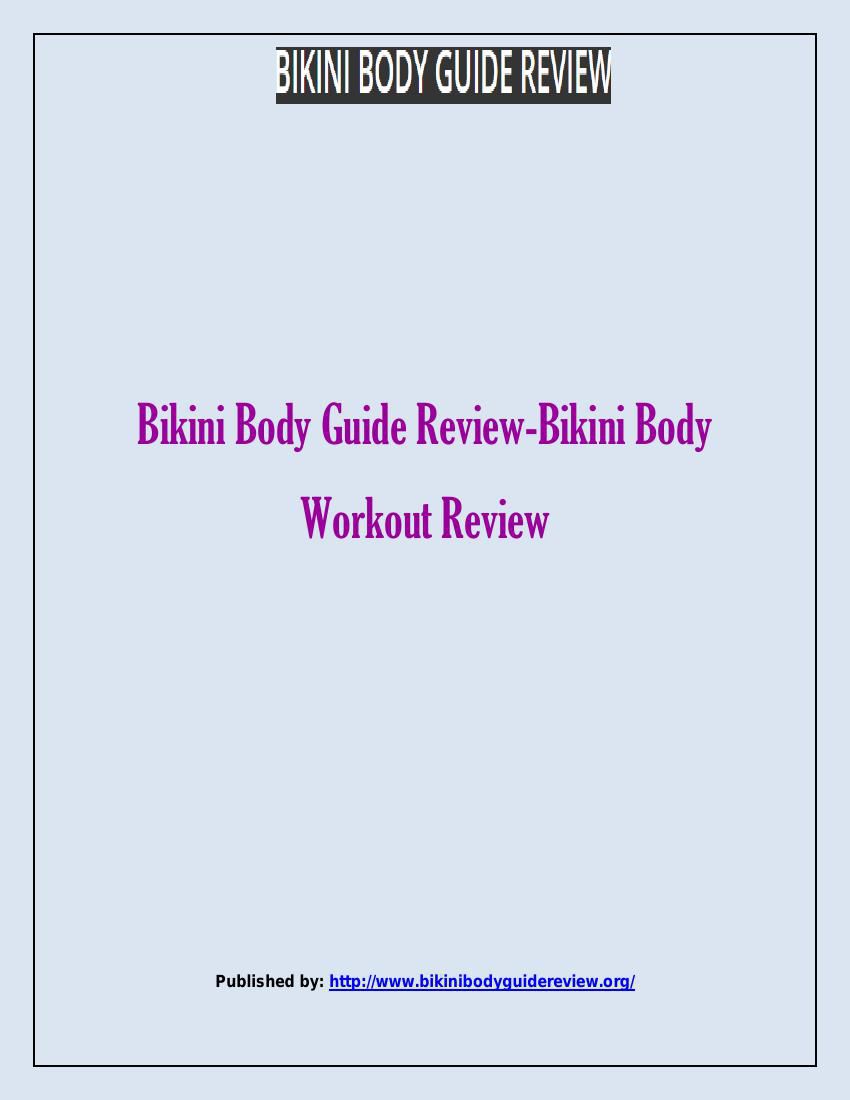 Bikini Body Guide Review-Bikini Body Workout Review by chordmontagu ...