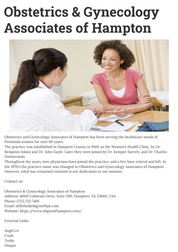 Obstetrics & Gynecology Associates of Hampton by Obstetrics ...