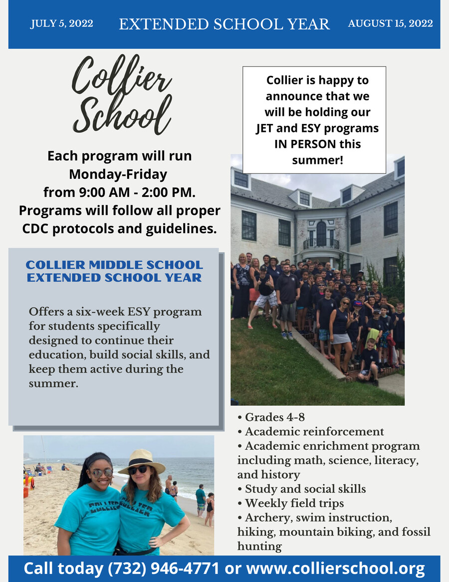 Collier School Extended School Year Program 2022 by Collier Youth ...