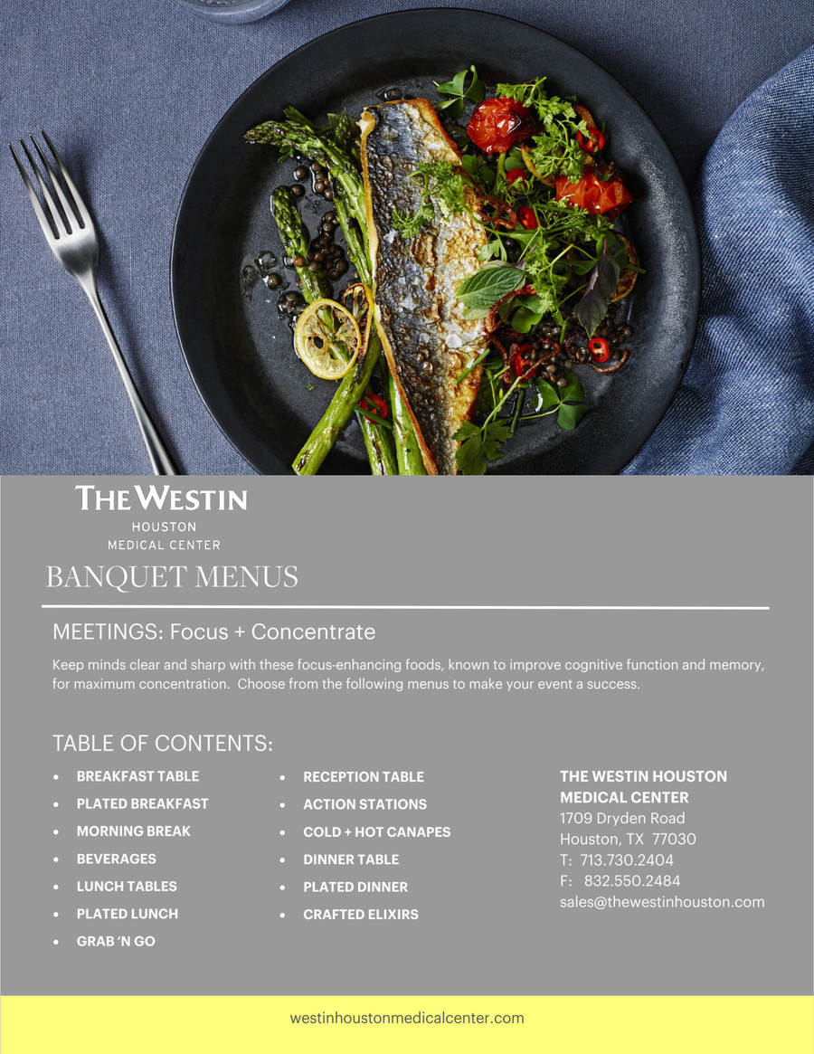 Westin Med Center Catering Menu by Westin... - Flipsnack