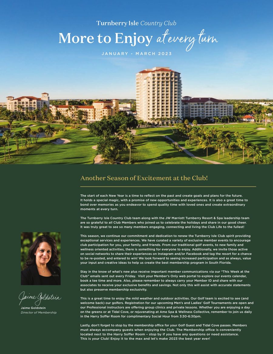 Turnberry Isle Country Club Winter Newsletter by turnberry - Flipsnack